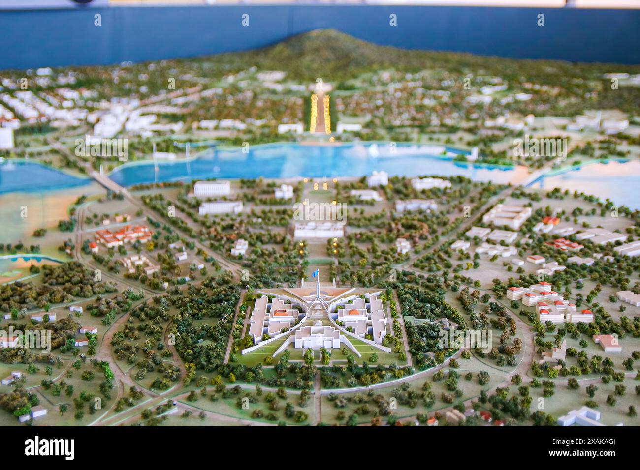 City model presenting the the urban development of the planned city of ...