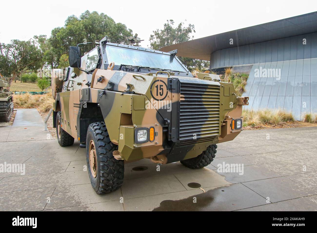Bushmaster infantry armoured vehicle outside the Australian War ...