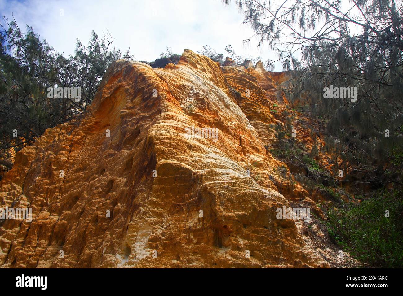 The Pinnacles are coloured sands cliffs located along the 75 mile beach ...