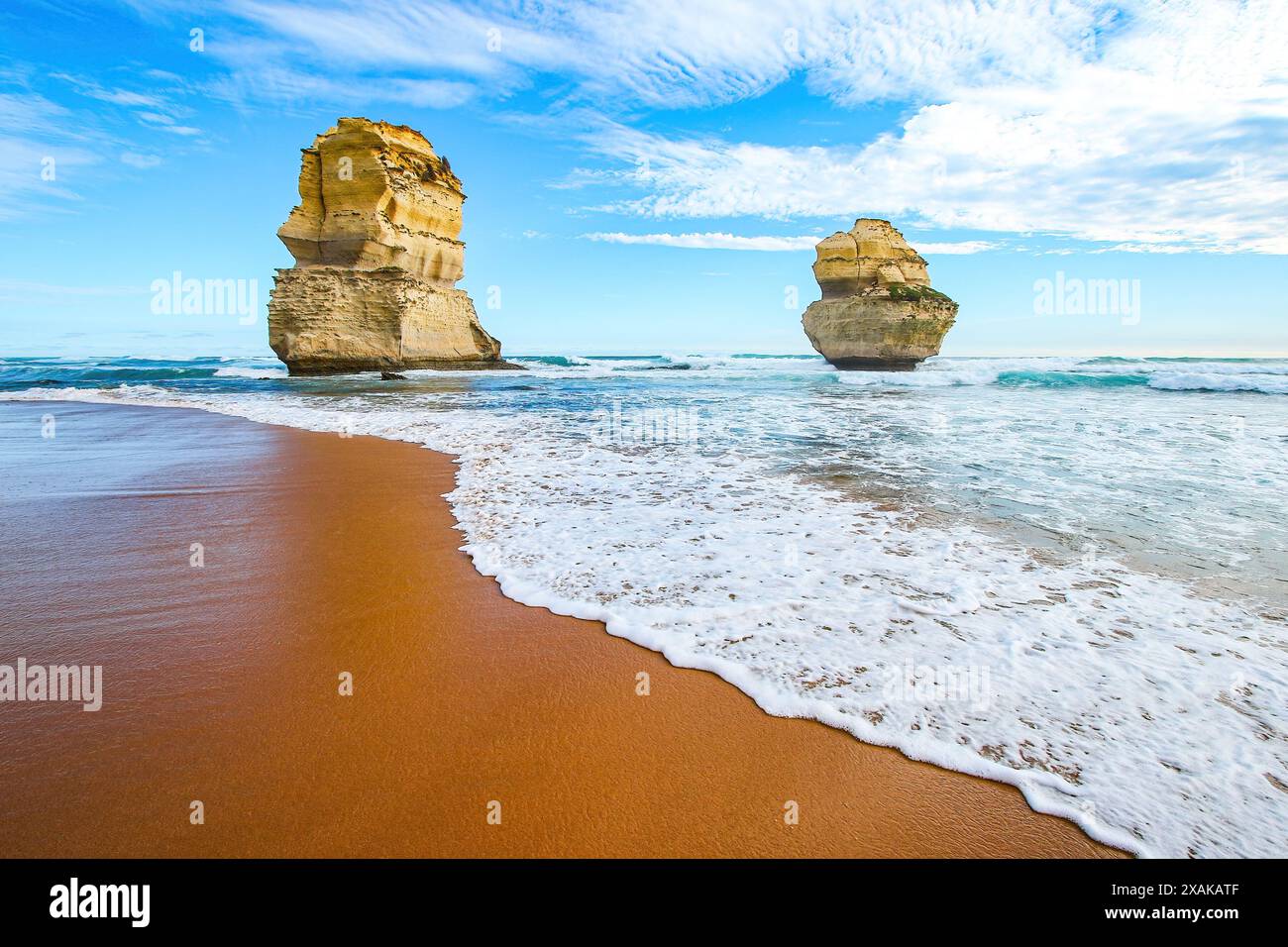 Offshore limestone stack on Gibson Beach at the Twelve Apostles Marine ...