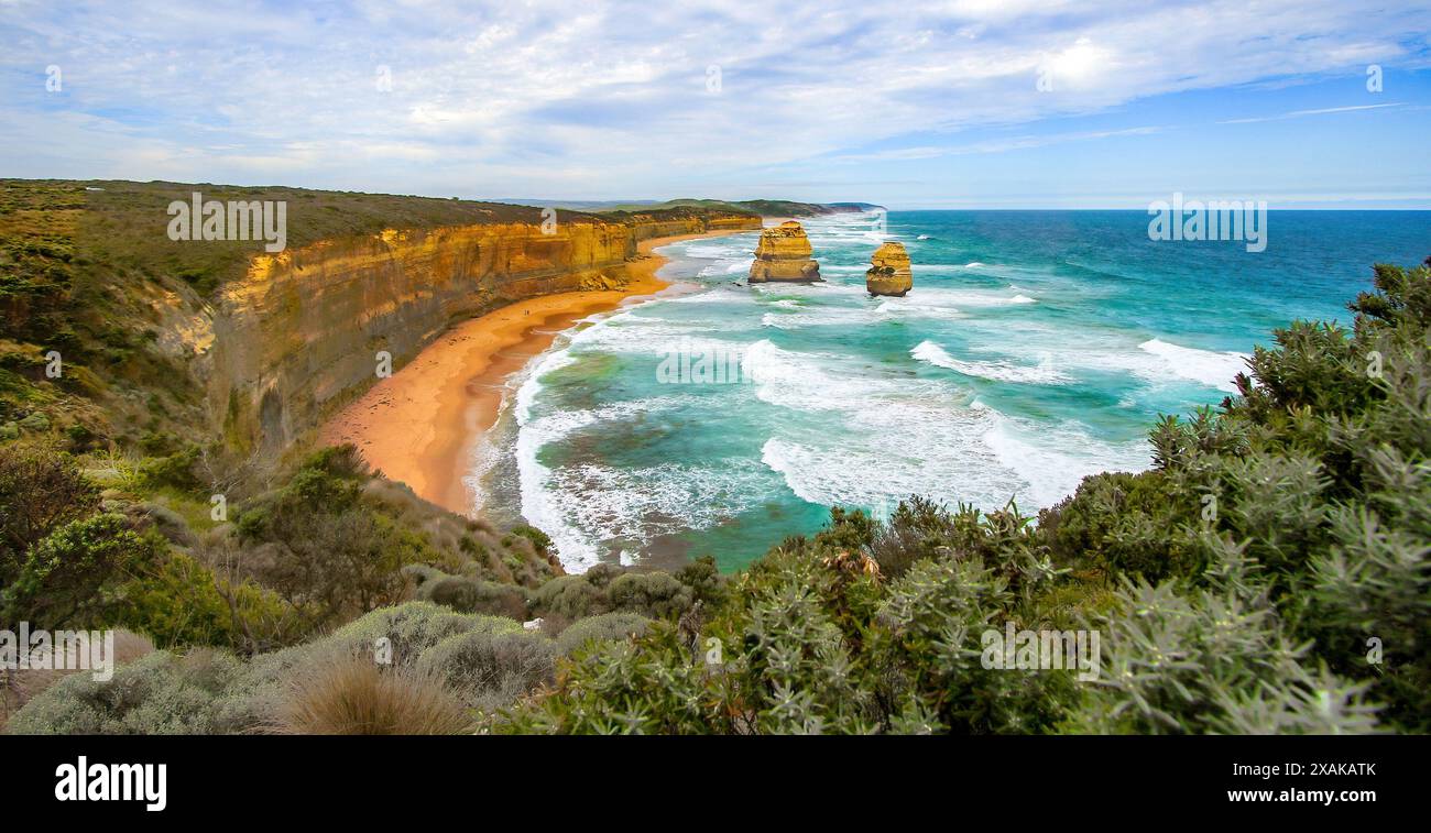 Offshore limestone stack on Gibson Beach as seen from the Castle Rock ...