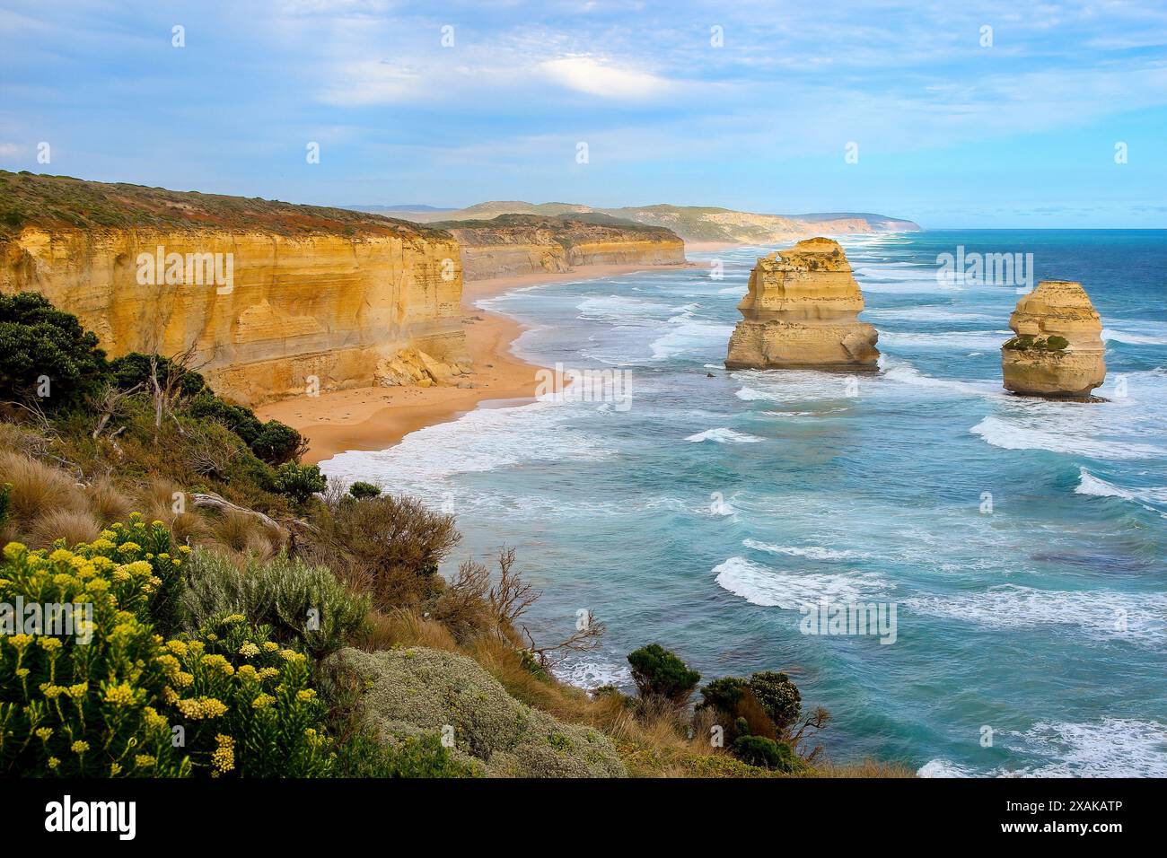 Offshore limestone stack on Gibson Beach as seen from the Castle Rock ...