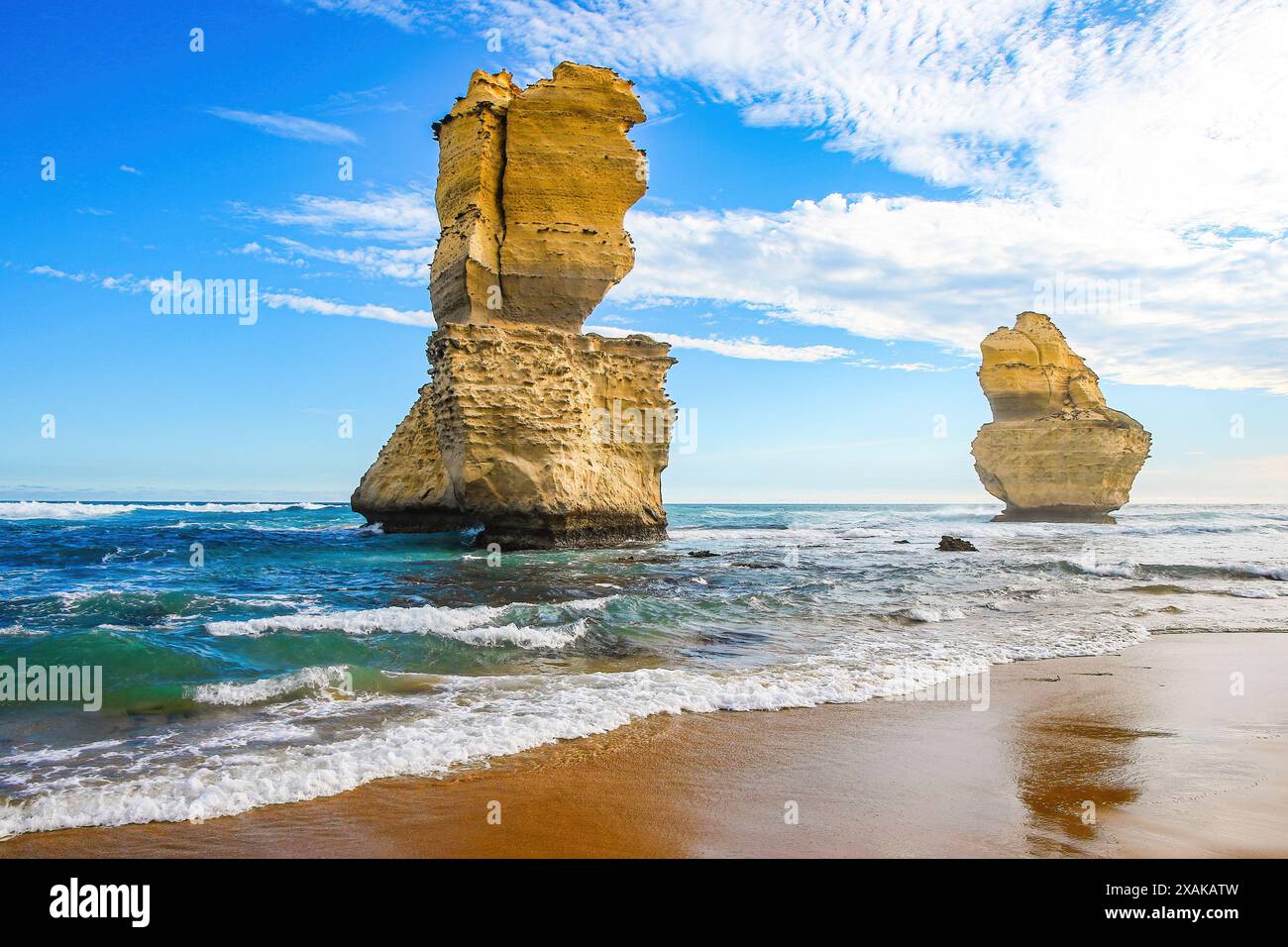 Offshore limestone stack on Gibson Beach at the Twelve Apostles Marine ...