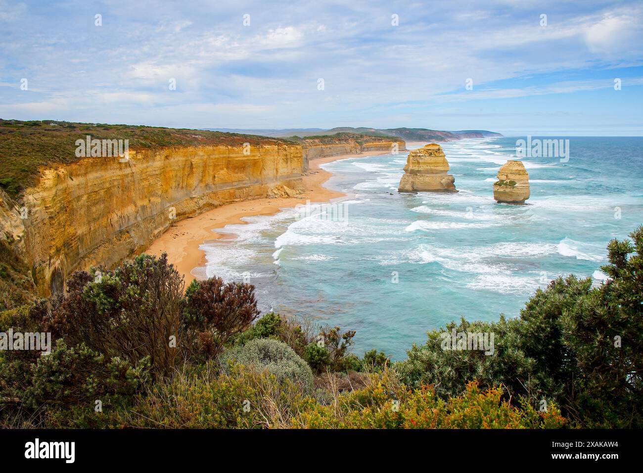 Offshore limestone stack on Gibson Beach as seen from the Castle Rock ...