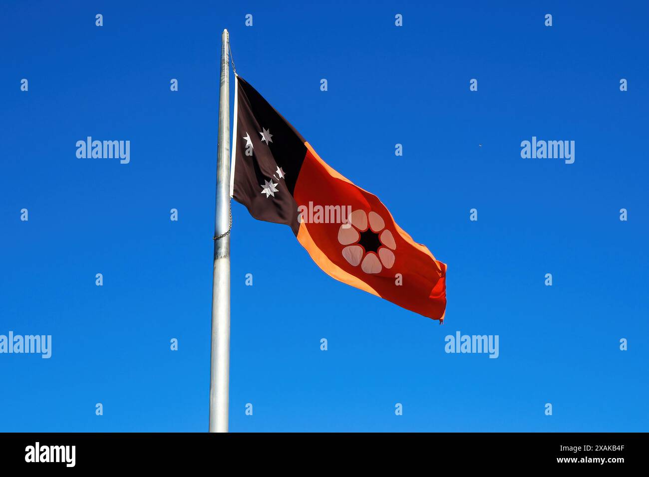 Northern Territory of Australia flag floating in the wind at the top of ...