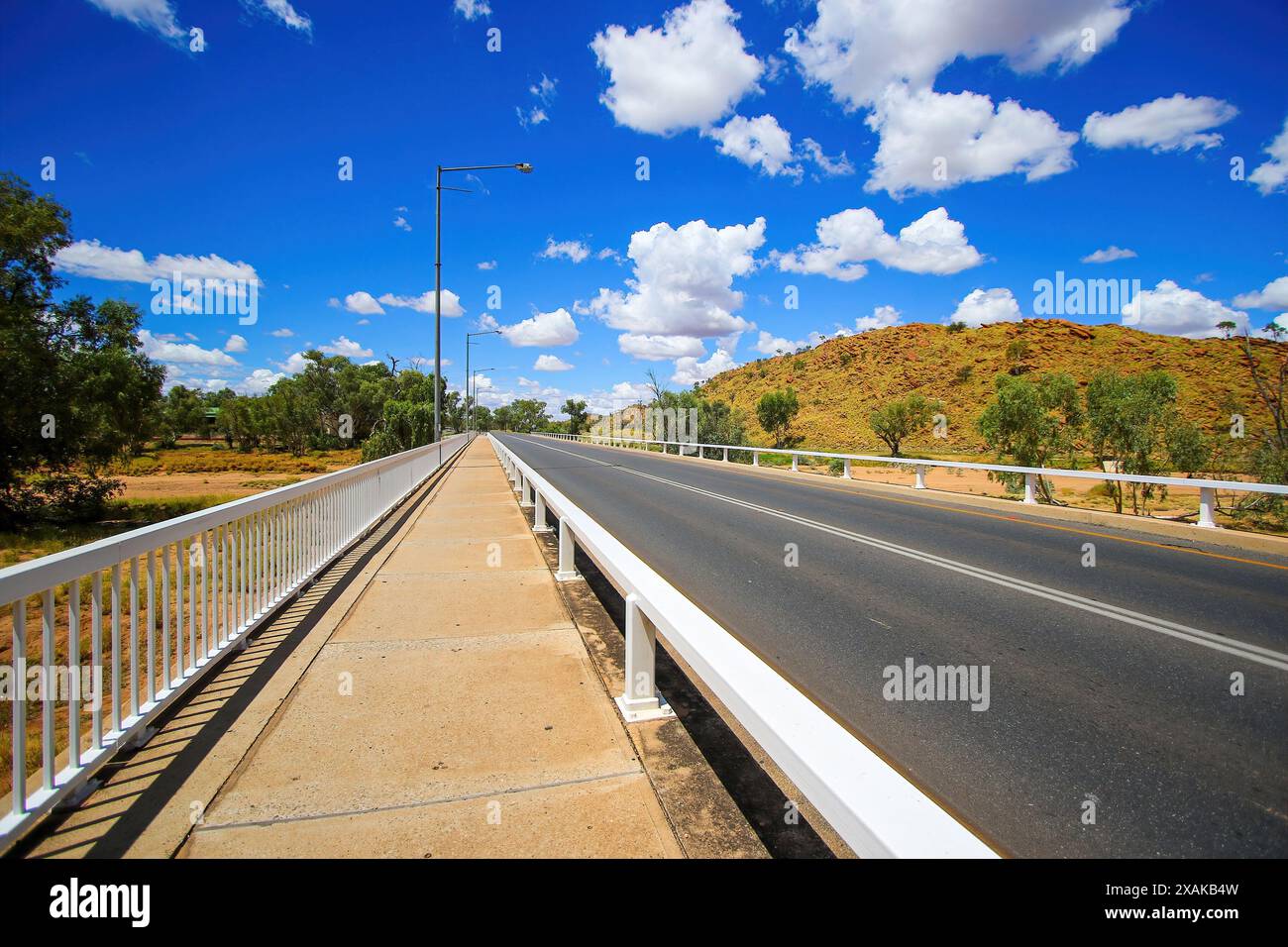 Stott Terrace Bridge in downtown Alice Springs, Northern Territory ...