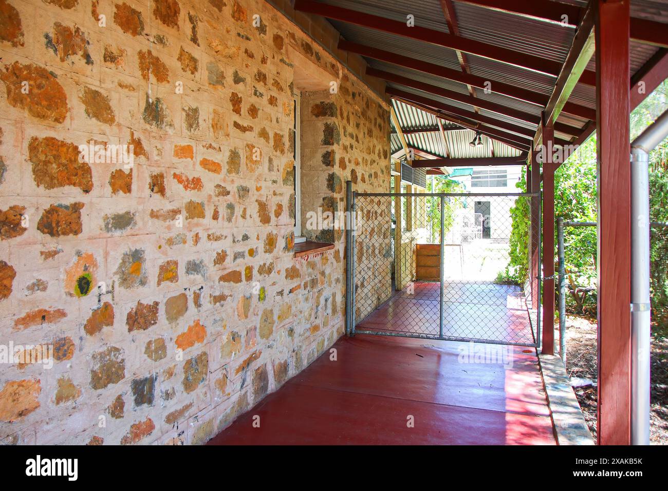 Porch of the Adelaide House Museum on Todd Mall in downtown Alice ...