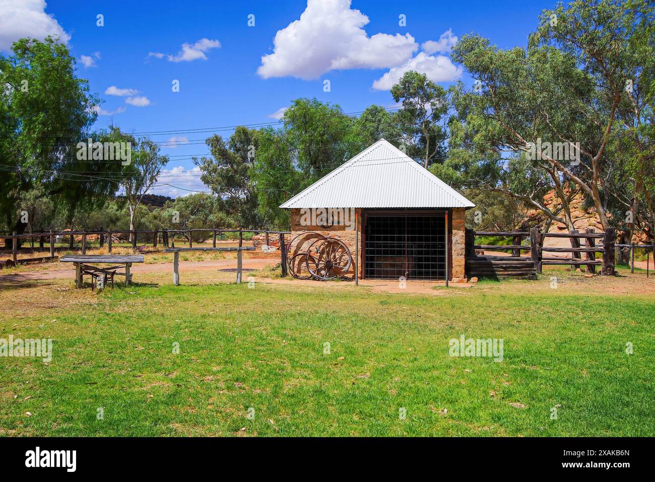 Old buildings of the Alice Springs Telegraph Station Historical Reserve ...