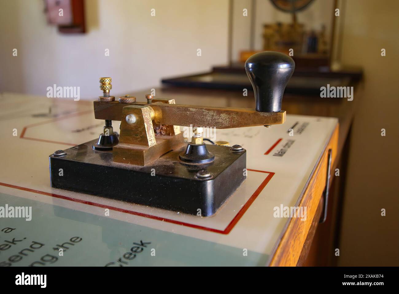 Morse key displayed in the Alice Springs Telegraph Station Historical ...