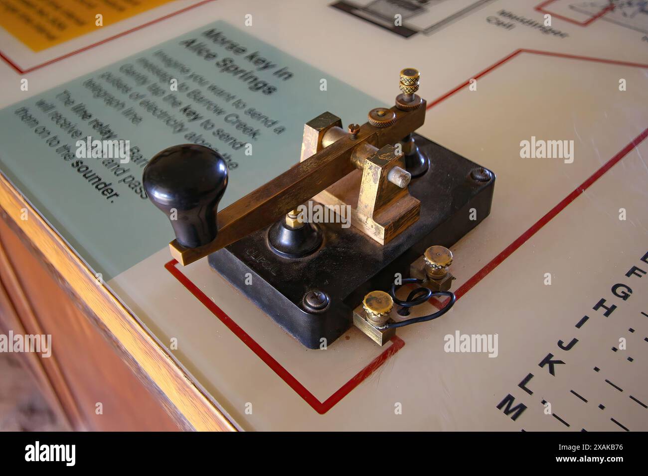 Morse key displayed in the Alice Springs Telegraph Station Historical ...