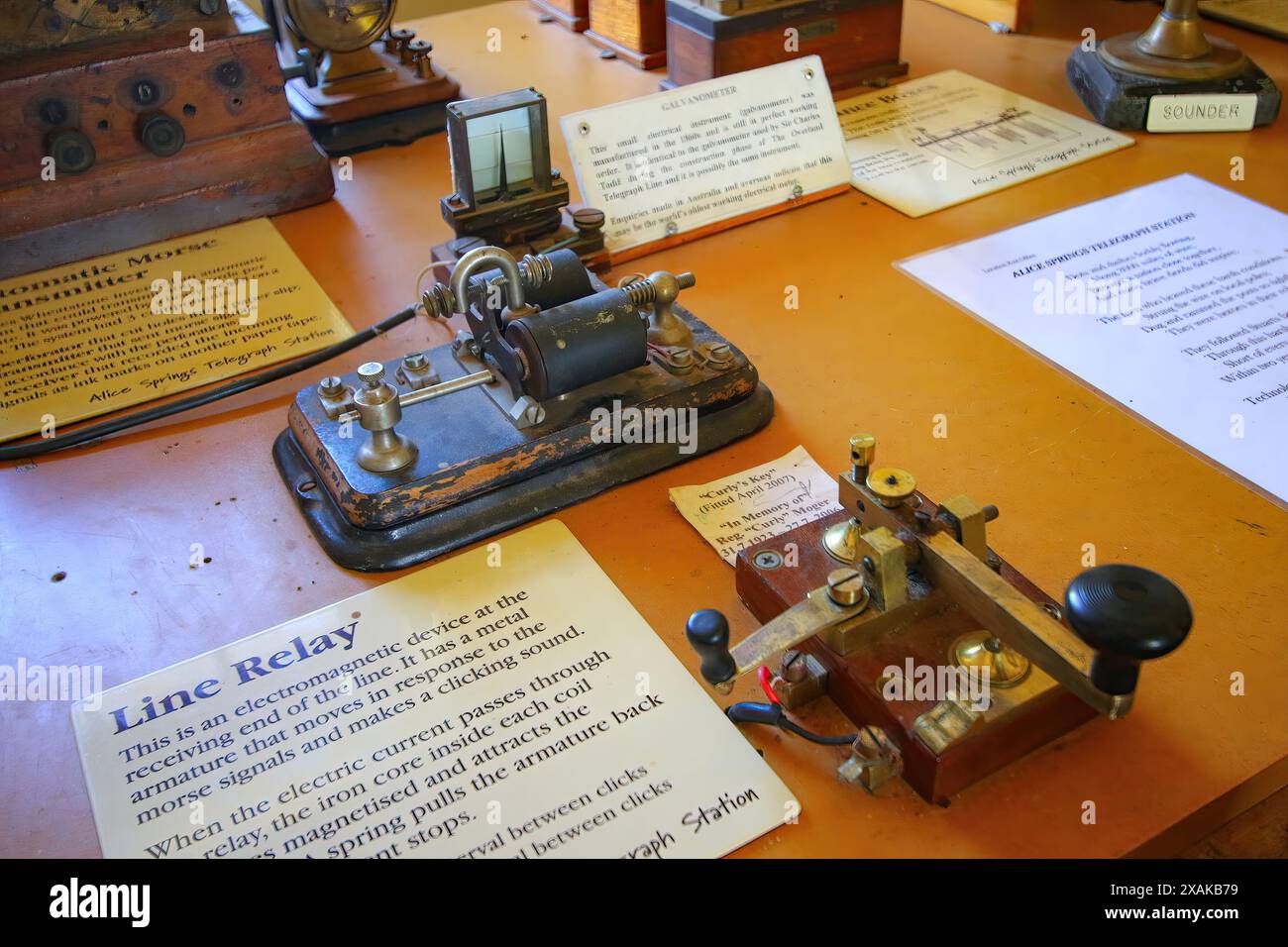 Morse key displayed in the Alice Springs Telegraph Station Historical ...