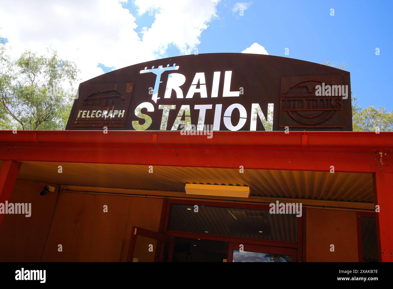 Trail Station cafe in the Alice Springs Telegraph Station Historical Reserve in the Red Centre ...