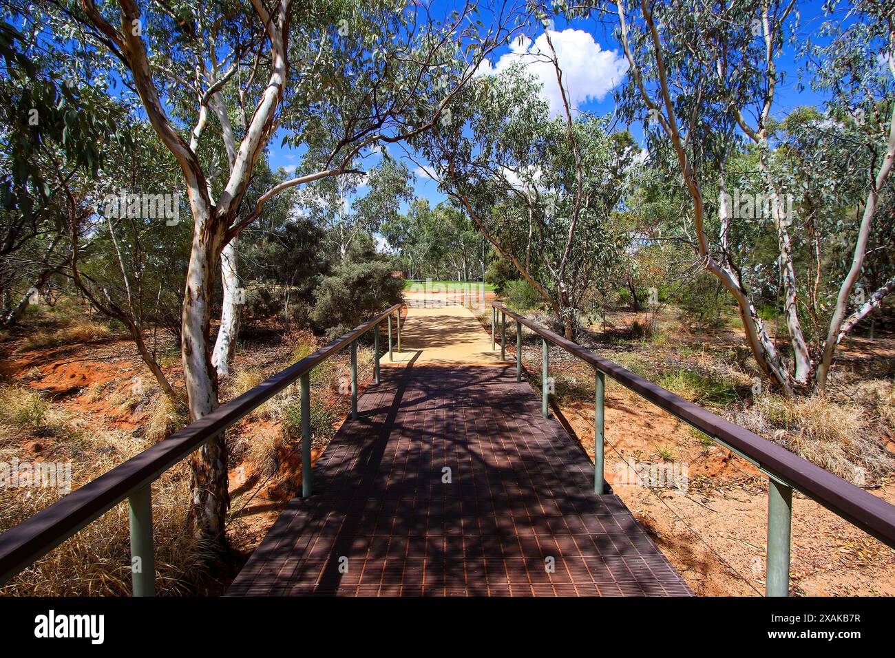 Footpath in the Alice Springs Telegraph Station Historical Reserve in ...