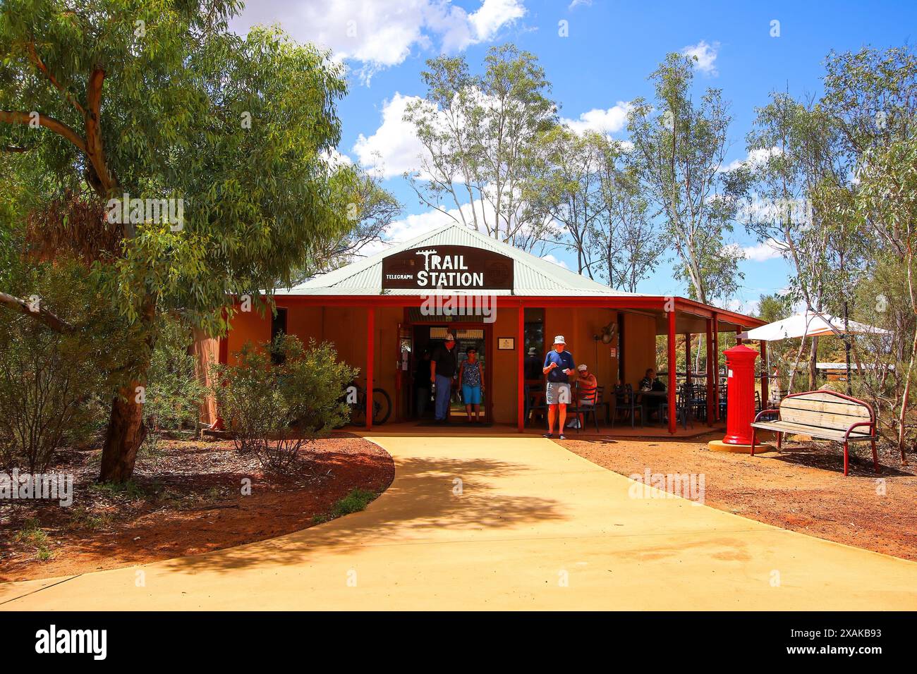 Trail Station cafe in the Alice Springs Telegraph Station Historical Reserve in the Red Centre ...