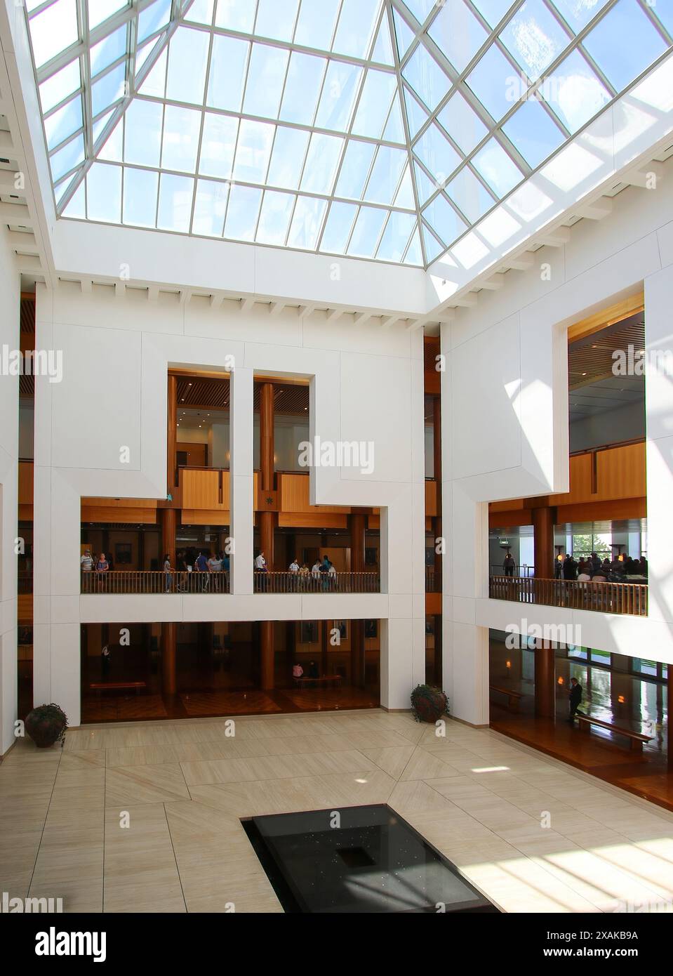 Central lobby of the Parliament House of Australia on Capital Hill in ...