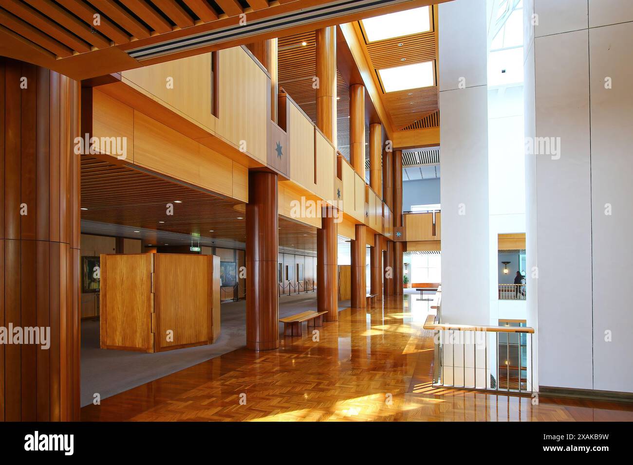 Central lobby of the Parliament House of Australia on Capital Hill in ...