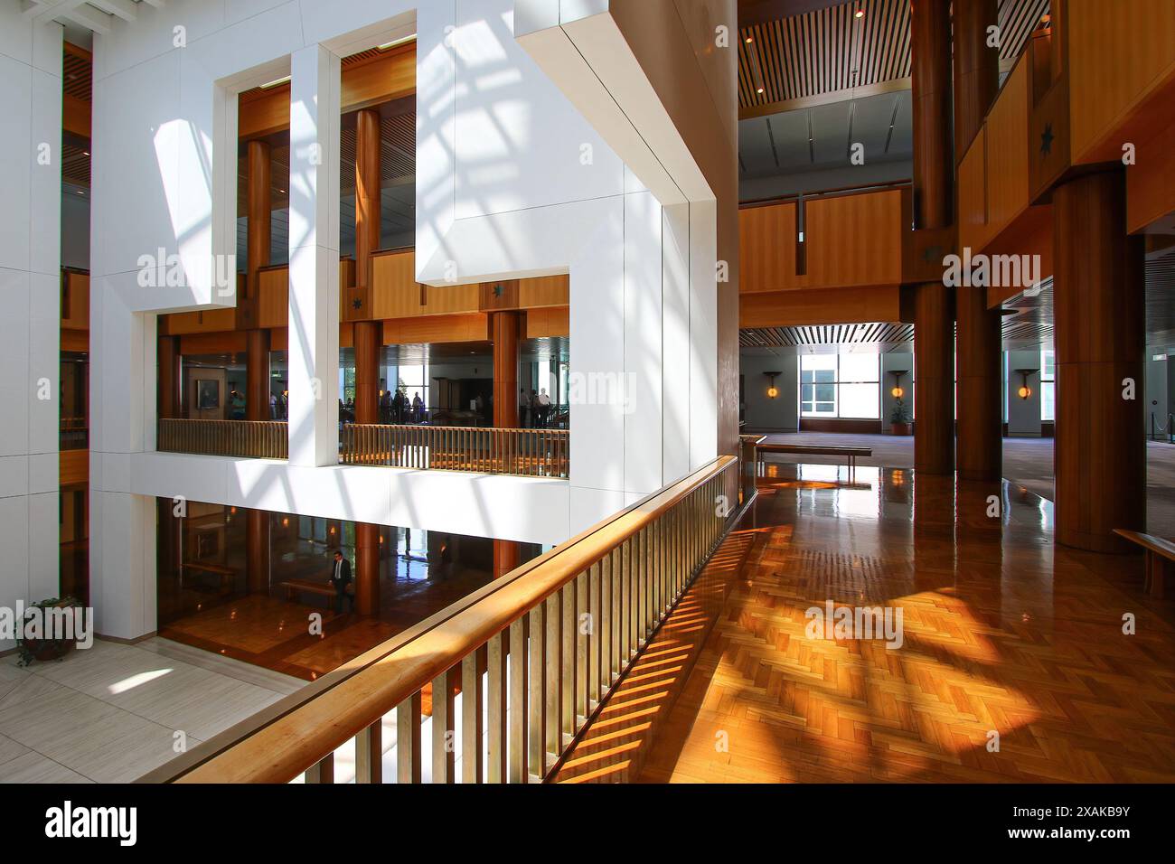 Central lobby of the Parliament House of Australia on Capital Hill in ...