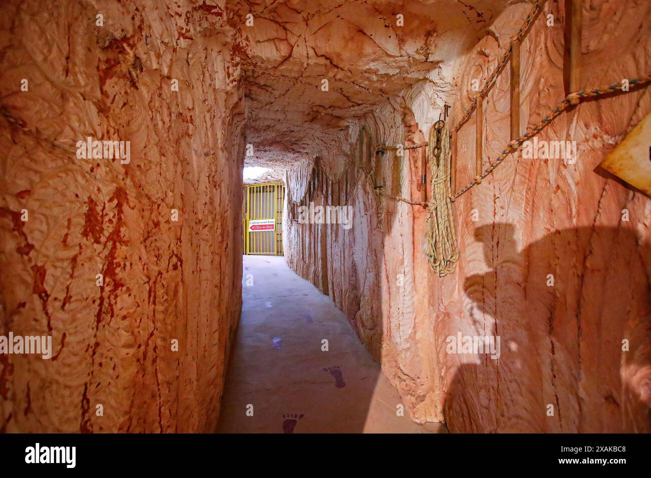 Gallery of the underground house (dugout) in the Old Timers Mine in ...