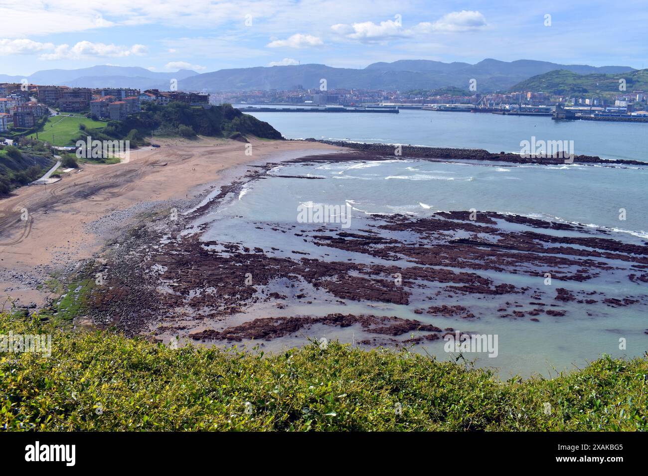 Arrigunaga beach in Getxo. Basque Country. Spain Stock Photo - Alamy