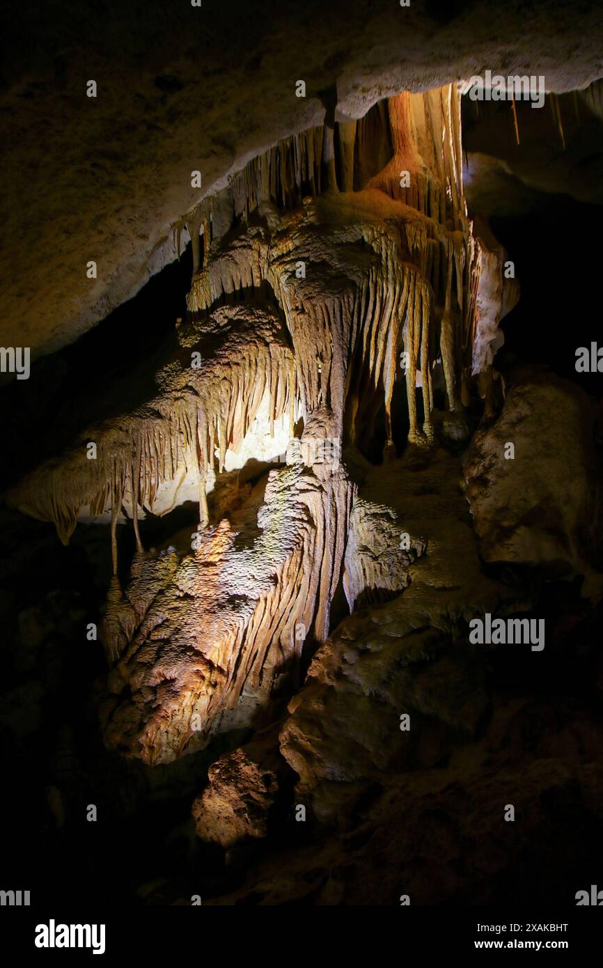 Drapery in the Blanche Cave in the Naracoorte Caves National Park in ...