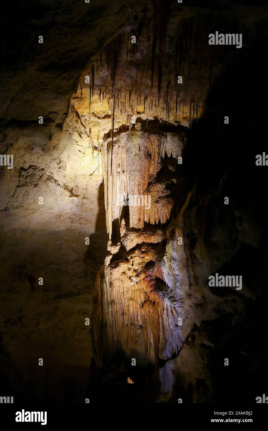 Drapery in the Blanche Cave in the Naracoorte Caves National Park in ...