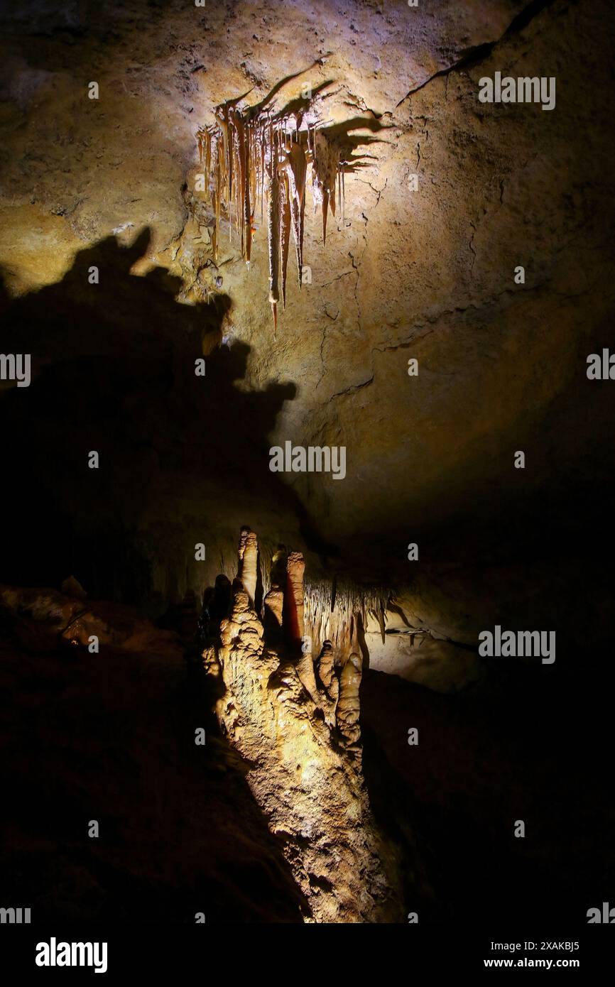 Soda straws stalactites in the Blanche Cave in the Naracoorte Caves ...