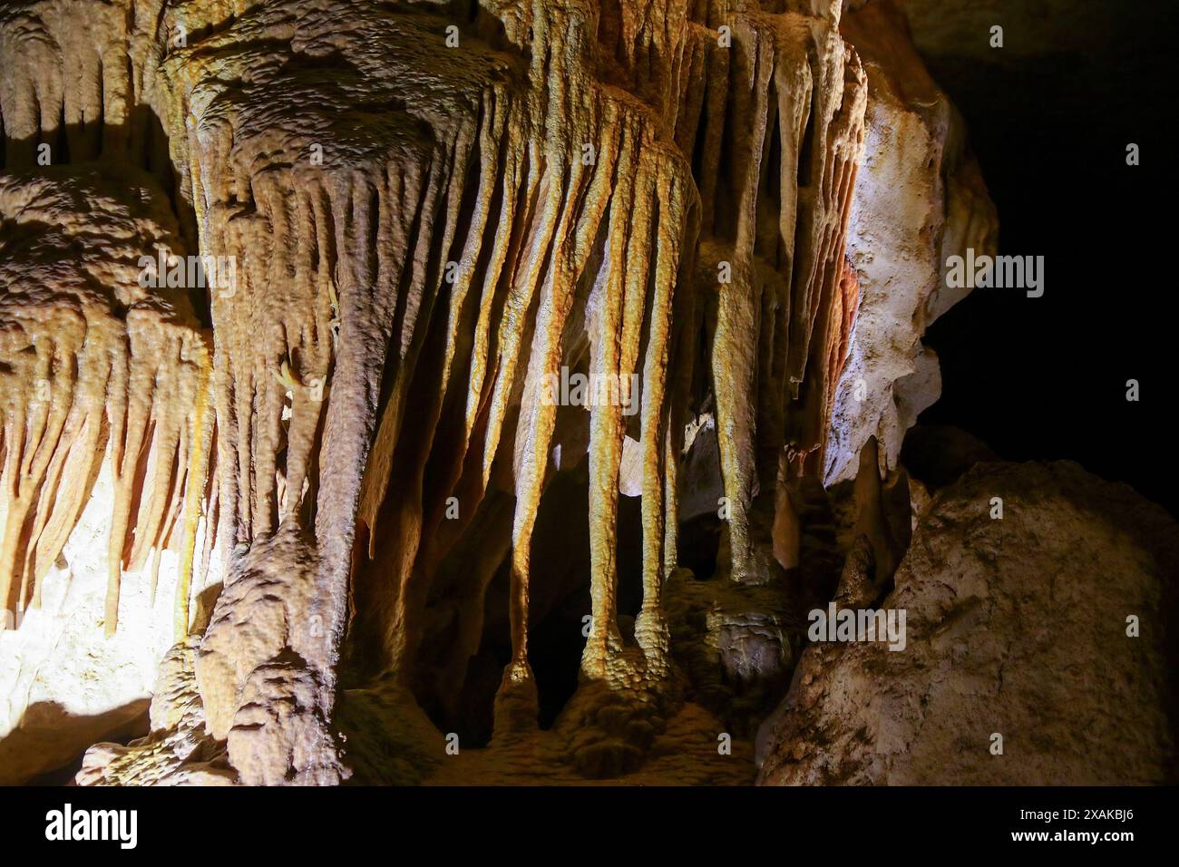 Drapery in the Blanche Cave in the Naracoorte Caves National Park in ...