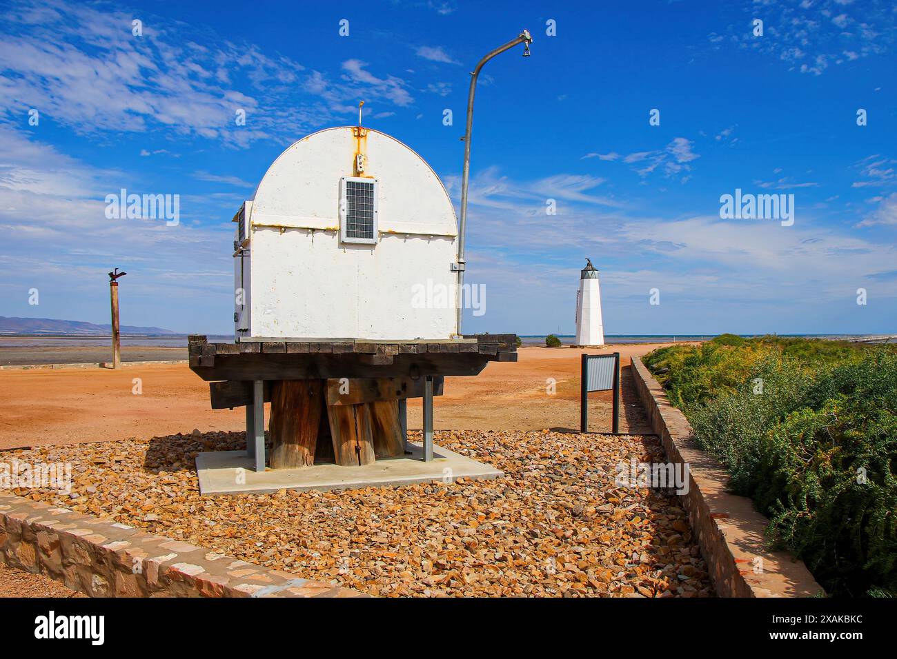 Mechanical tide clock at the start of Port Germein jetty in South ...