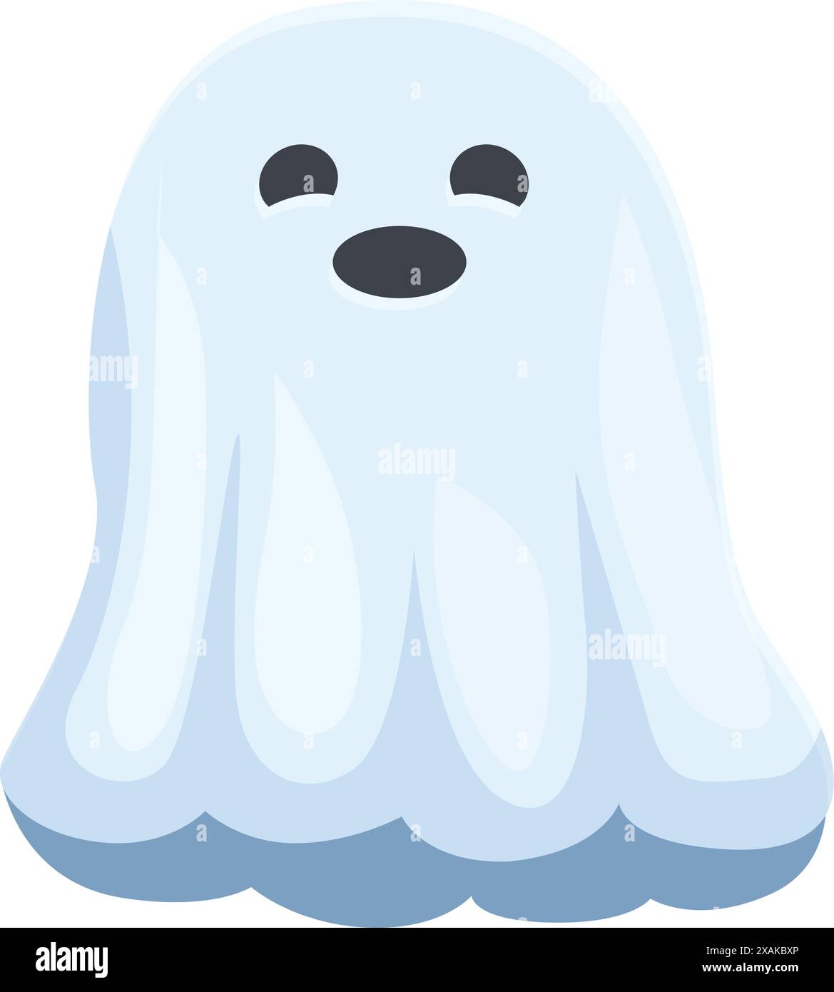 Friendly ghost character with a surprised expression floats against a ...