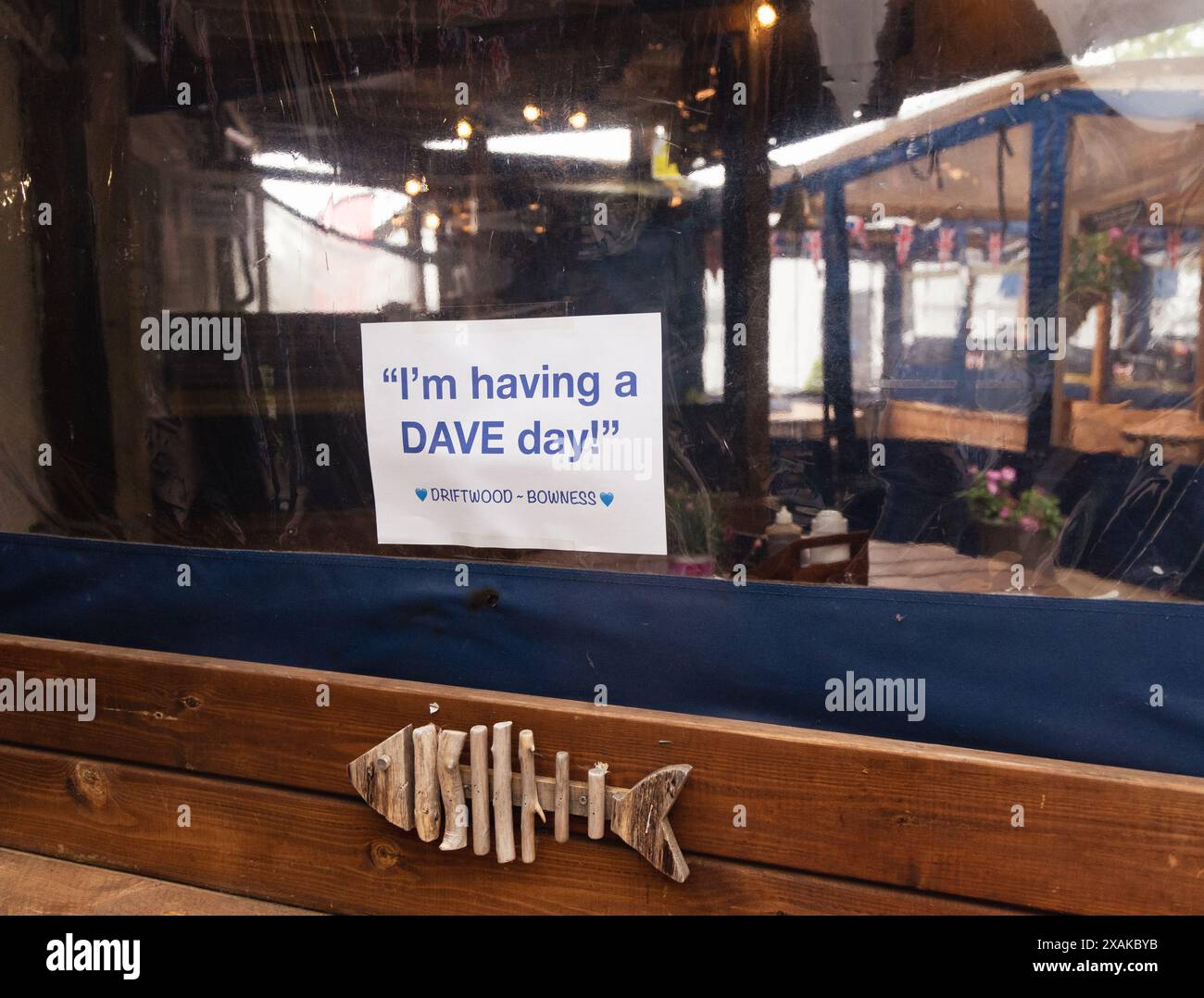 Lake Windermere 7th June UK sign for "Dave Day" to Celebrate the life ...