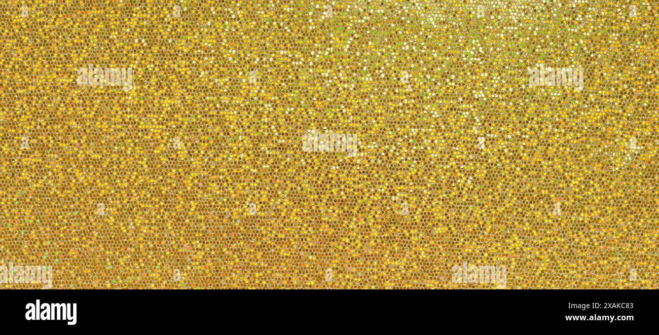 Shiny background of small golden stones. Textured banner, glitter Stock ...