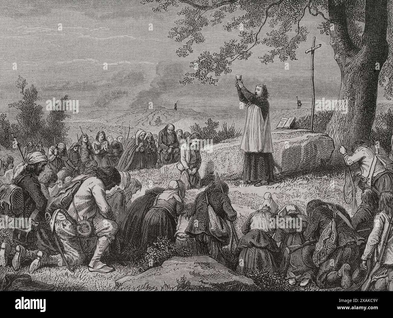 War in the Vendée (1793-1796). Civil confrontation between supporters ...