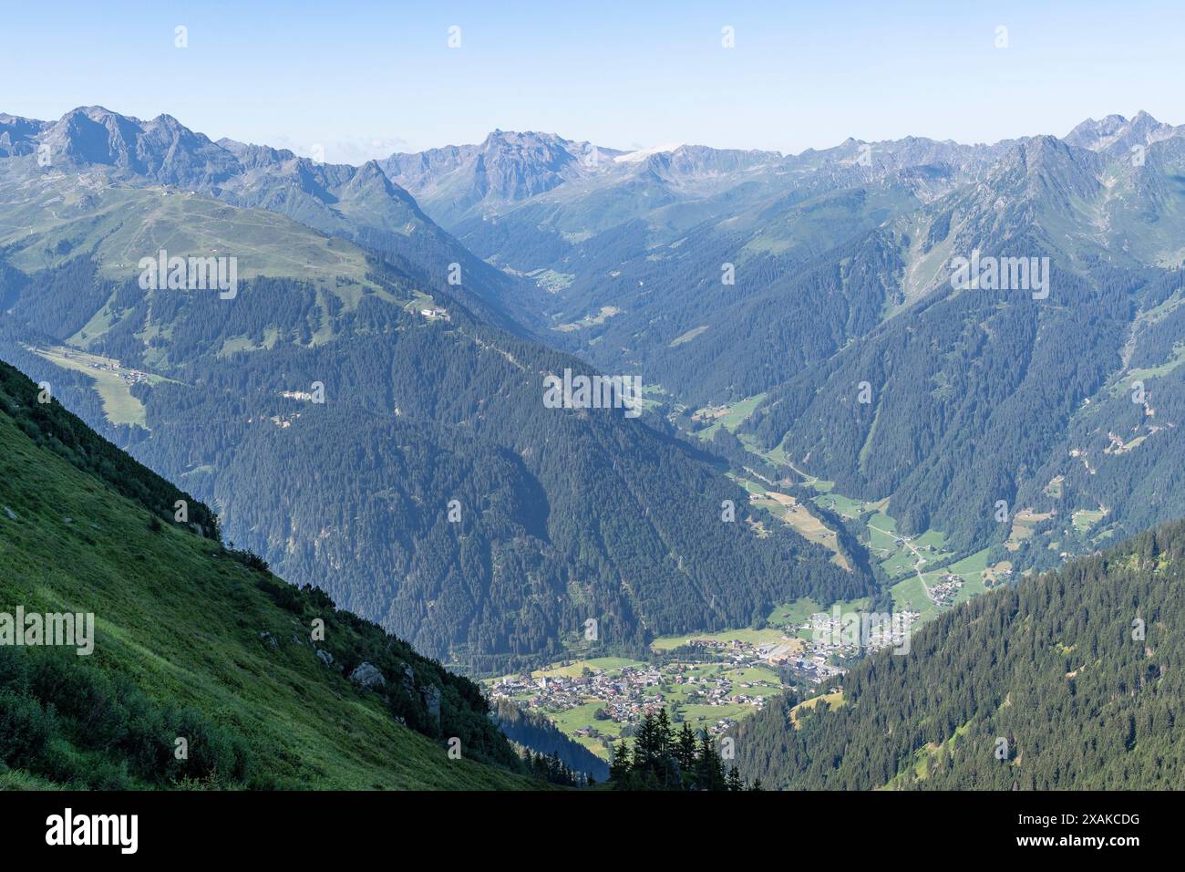 Europe, Austria, Verwall, Vorarlberg, Schruns, Wormser Höhenweg, View ...