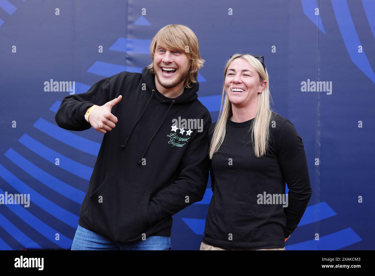 Paddy Pimblett (left) and Molly McCann during a workout day ahead of ...