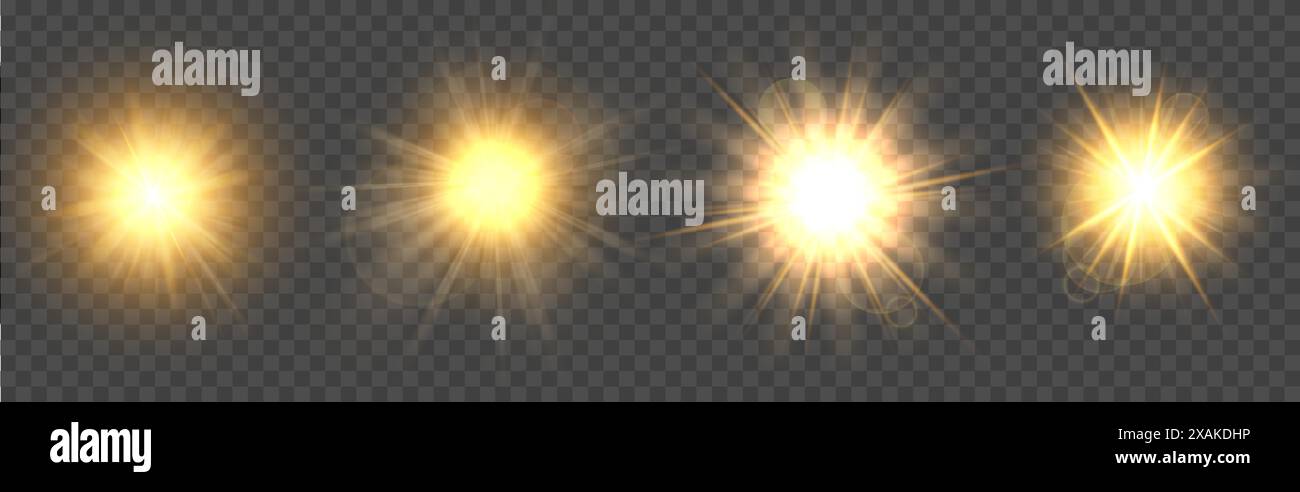 Sun light. Sunlight shining stars special lens flare and glares golden ...