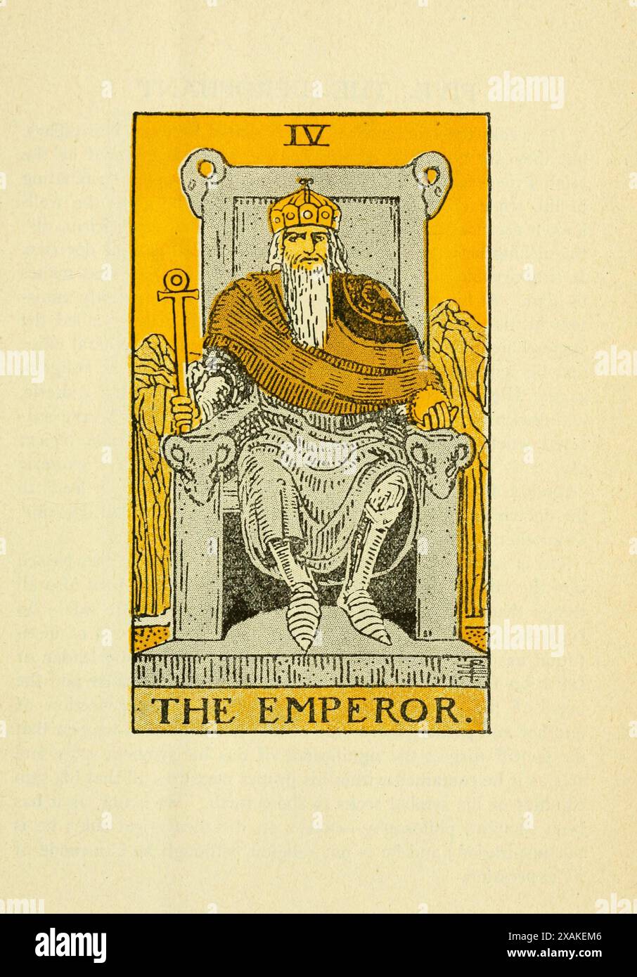 The Emperor. Vintage Tarot Card from" The illustrated key to the tarot ...