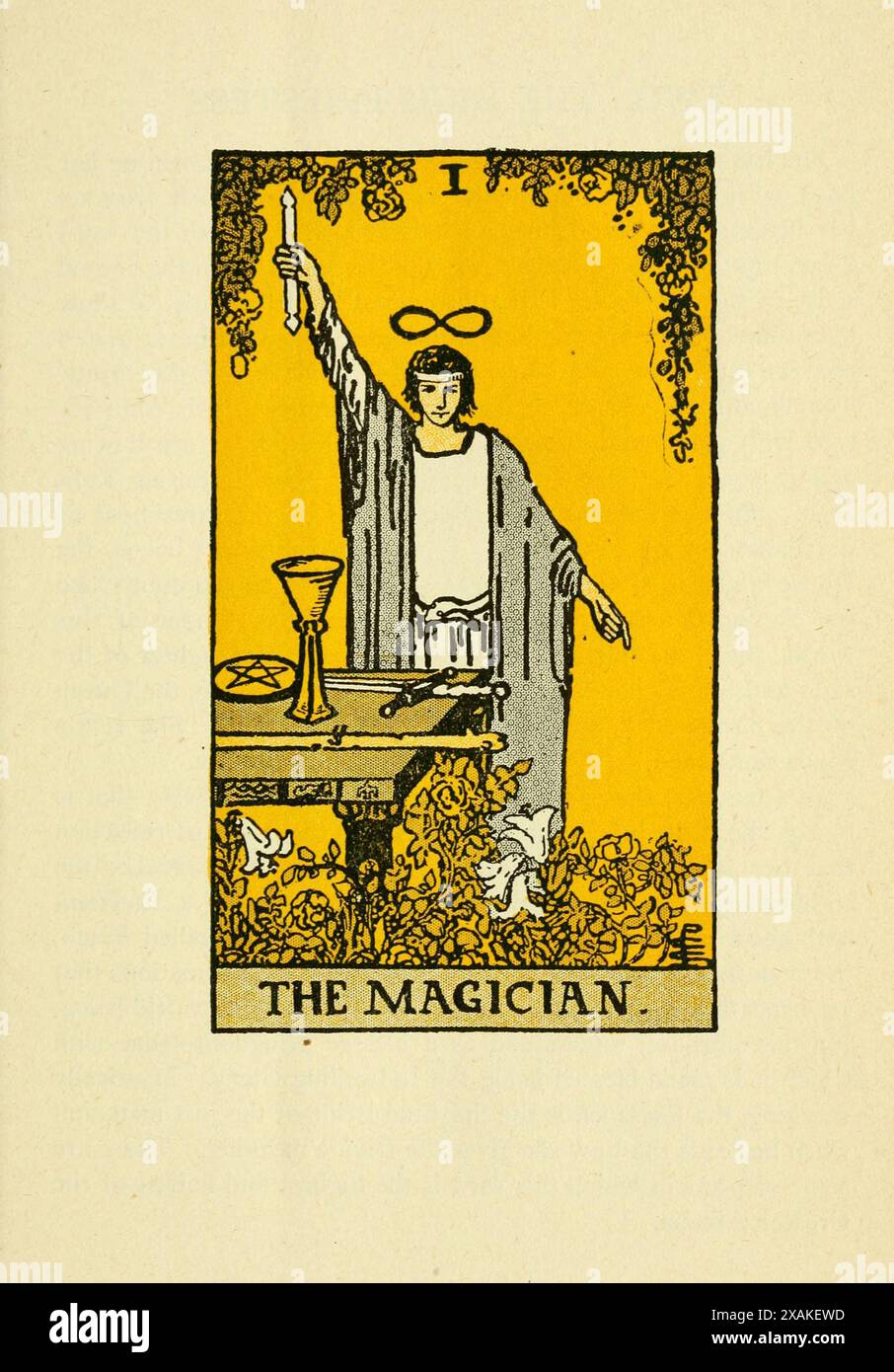 The Magician. Vintage Tarot Card from" The illustrated key to the tarot ...