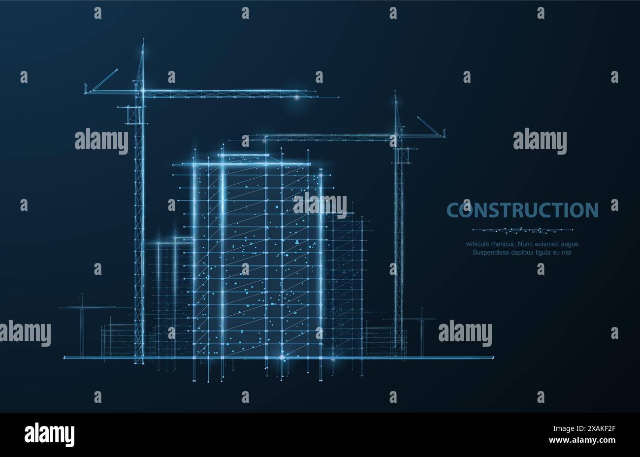 Digital construction site sketch. Building 3D Printing, Building Information Modeling Stock ...