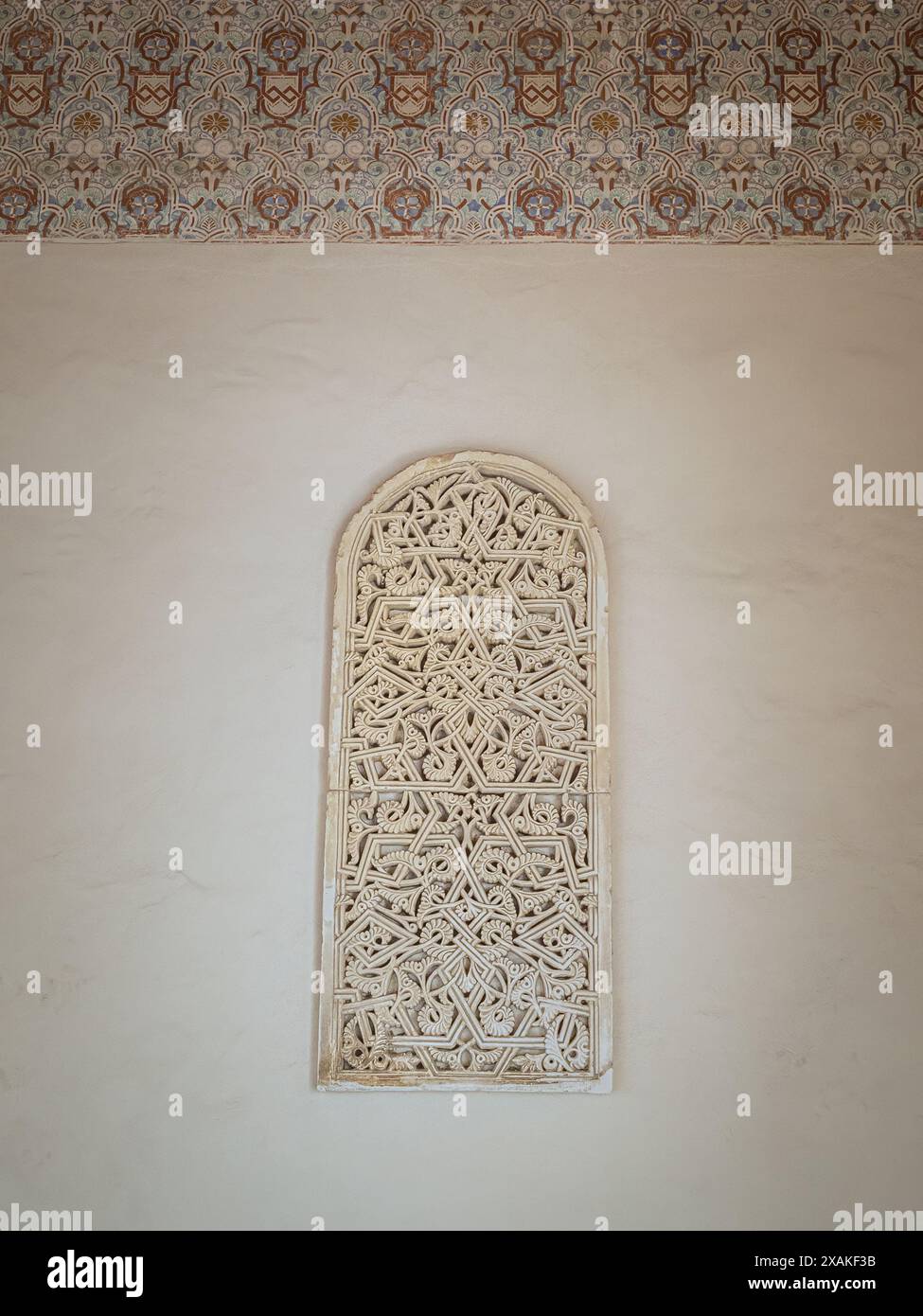 A wall mural with ornamental carvings Islamic patterns art in the ...