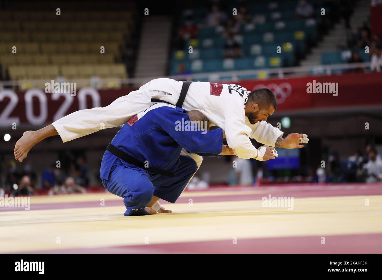 Tokyo - Japan, July 13, 2024, athletes fighting judo, during the ...
