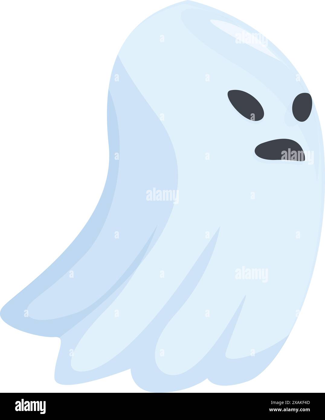 Angry ghost floating with an evil expression for halloween decoration ...