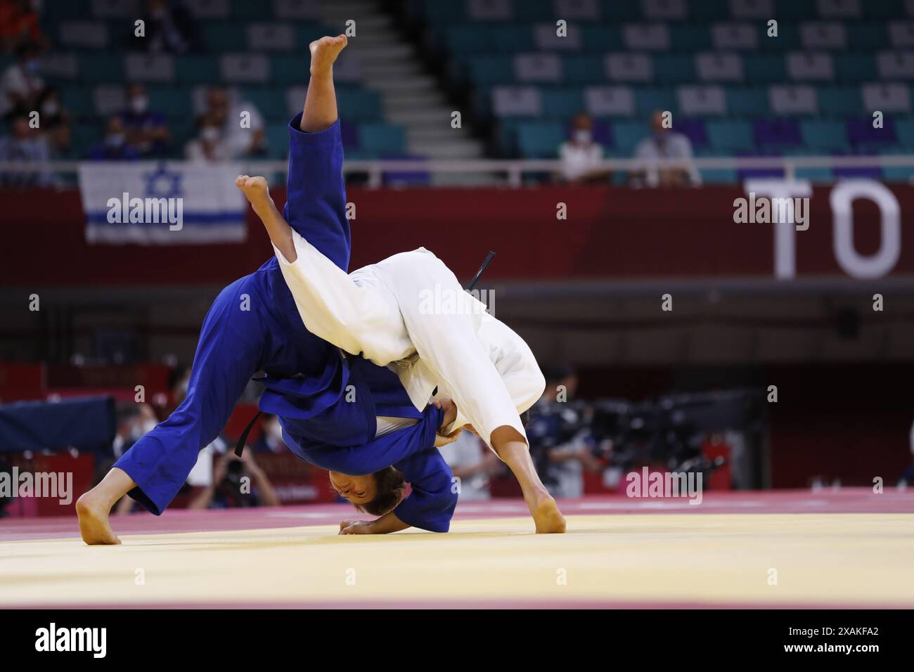 Tokyo - Japan, July 13, 2024, athletes fighting judo, during the ...