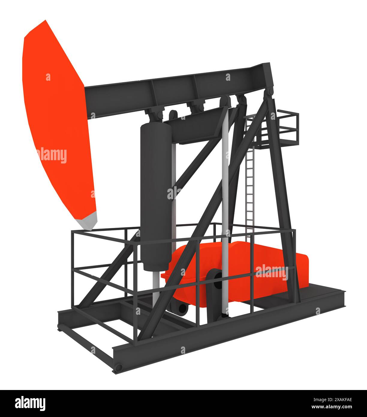 Oil pump isolated on white background Stock Photo - Alamy