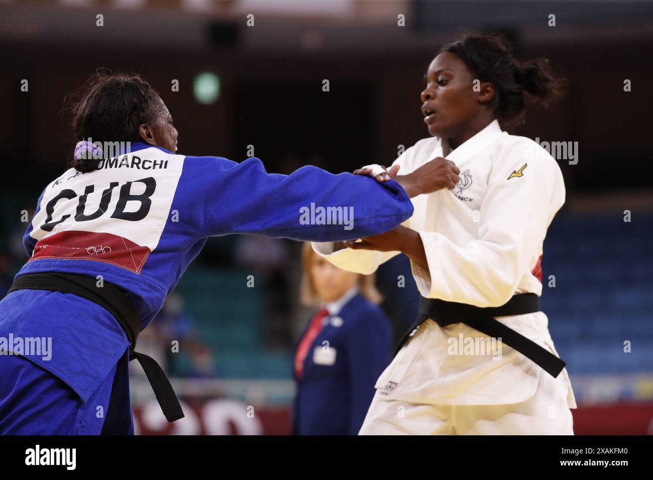 Tokyo - Japan, July 13, 2024, athletes fighting judo, during the ...