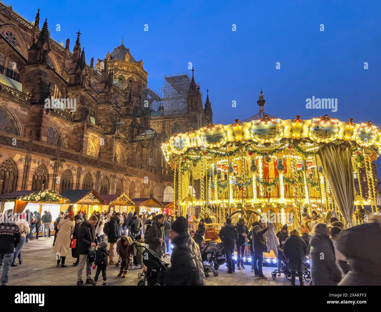 Europe, France, Grand Est, Alsace, Strasbourg, Old Town, Christmas ...