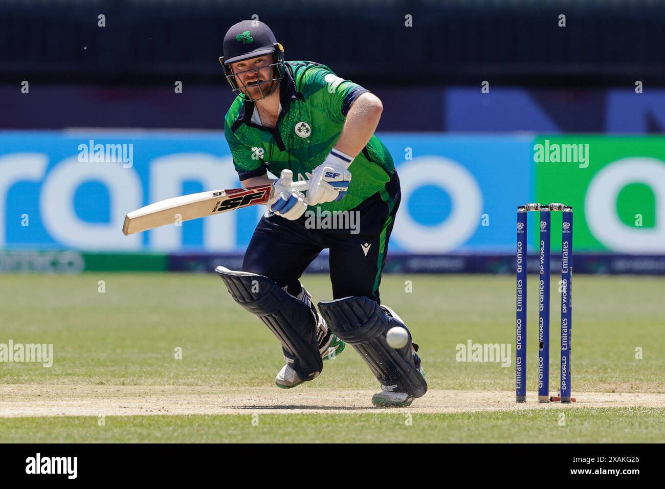 Ireland's captain Paul Stirling bats against Canada during an ICC Men's ...