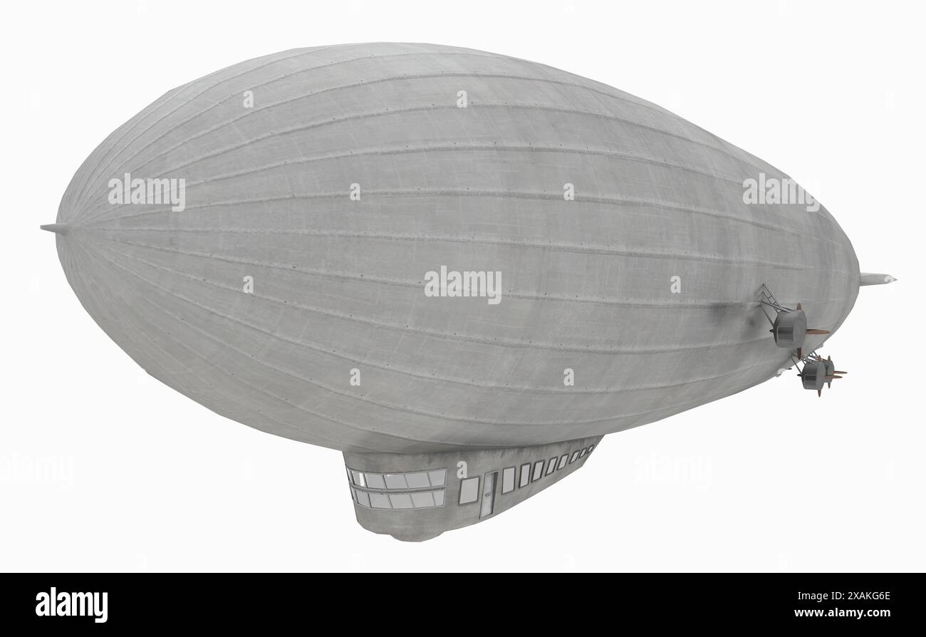 Zeppelin isolated on white background Stock Photo - Alamy