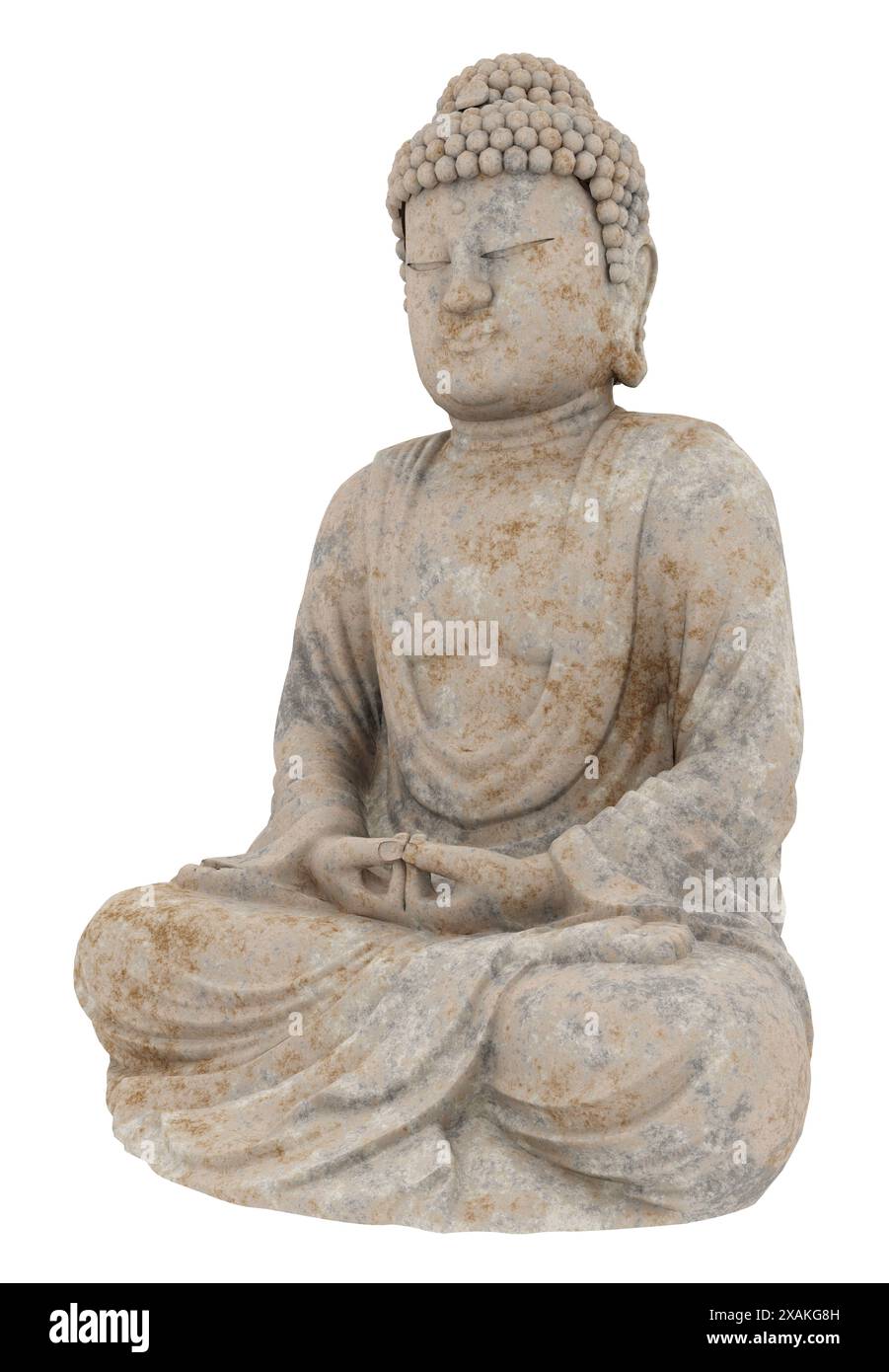 Statue of Buddha isolated on white background Stock Photo - Alamy