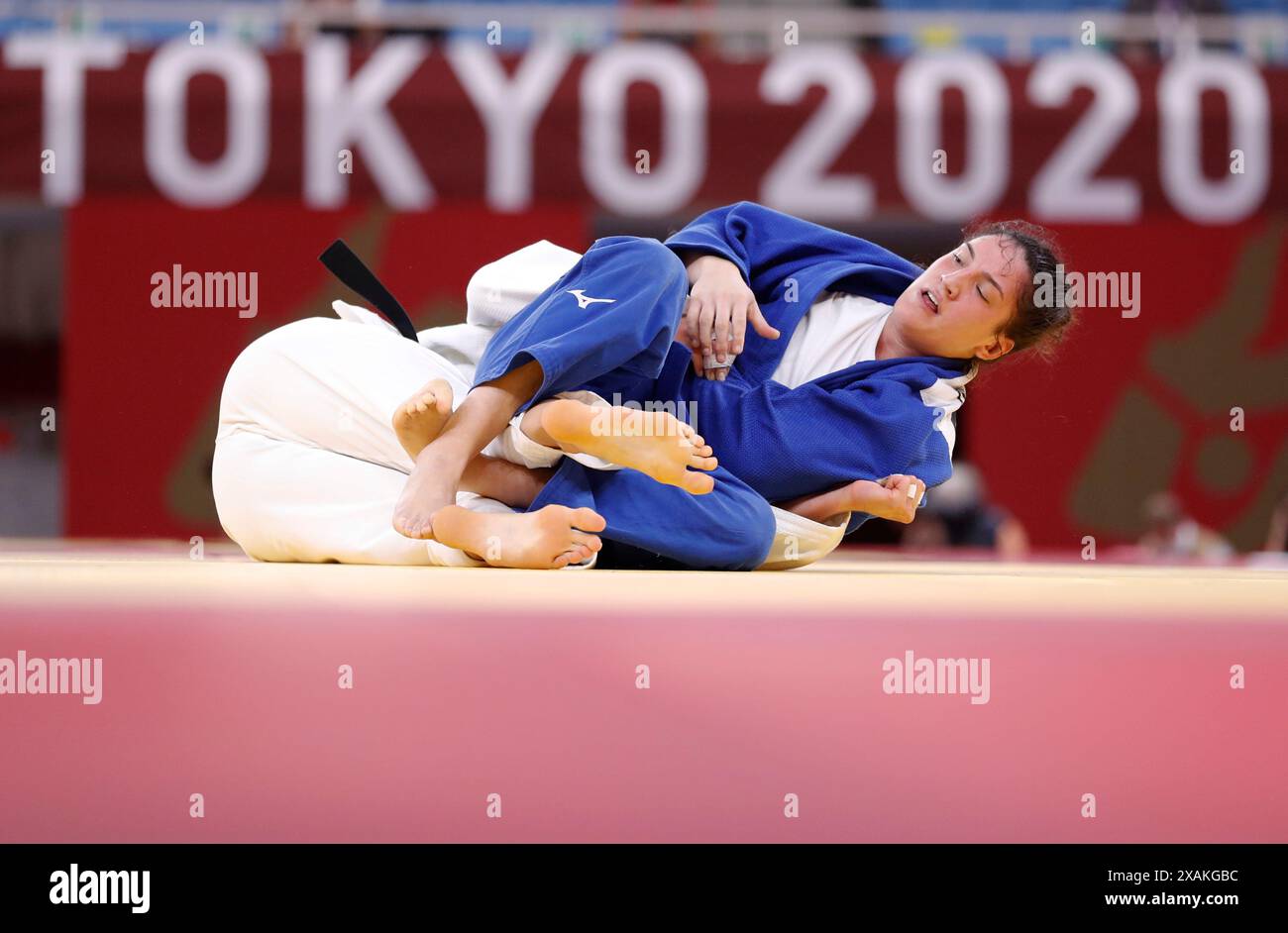 Tokyo - Japan, July 13, 2024, athletes fighting judo, during the ...
