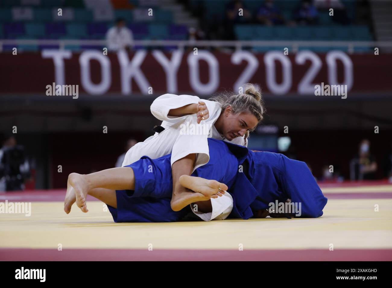 Tokyo - Japan, July 13, 2024, athletes fighting judo, during the ...